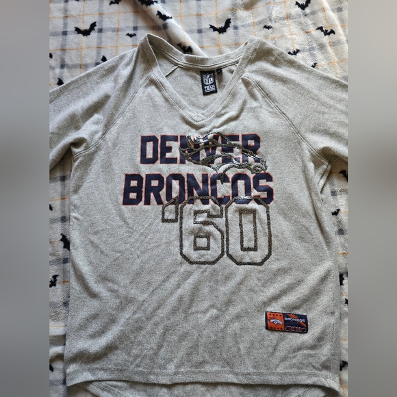 NFL | Tops | Nfl Team Apparel M Denver Broncos Glitter Graphic Tee ...